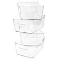 4 Pack X Large Clear Stackable Storage Bins With Handles Multi Purpose