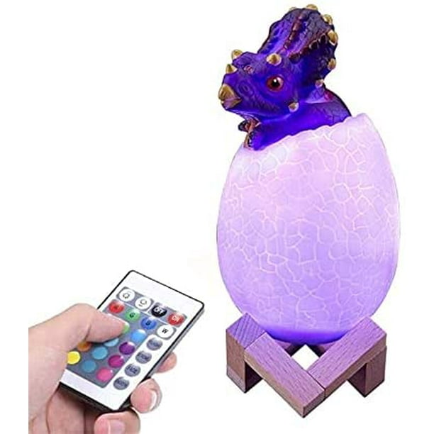 Triceratops Dinosaur Eggs Lamp Moon Small 21cm LED 3D Print Moon Light ...