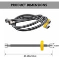 23.6" Faucet Supply Lines, Faucet Hose Connector 1/2” to 1/2”, Braided ...