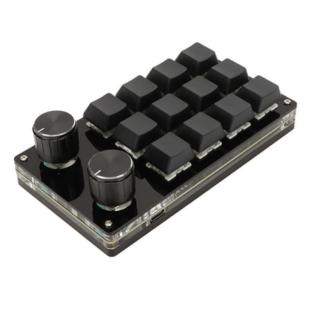 Gaming Keypad, Programmable 12 Keys Mini Keypad 2 Knobs RGB Backlit For ...
