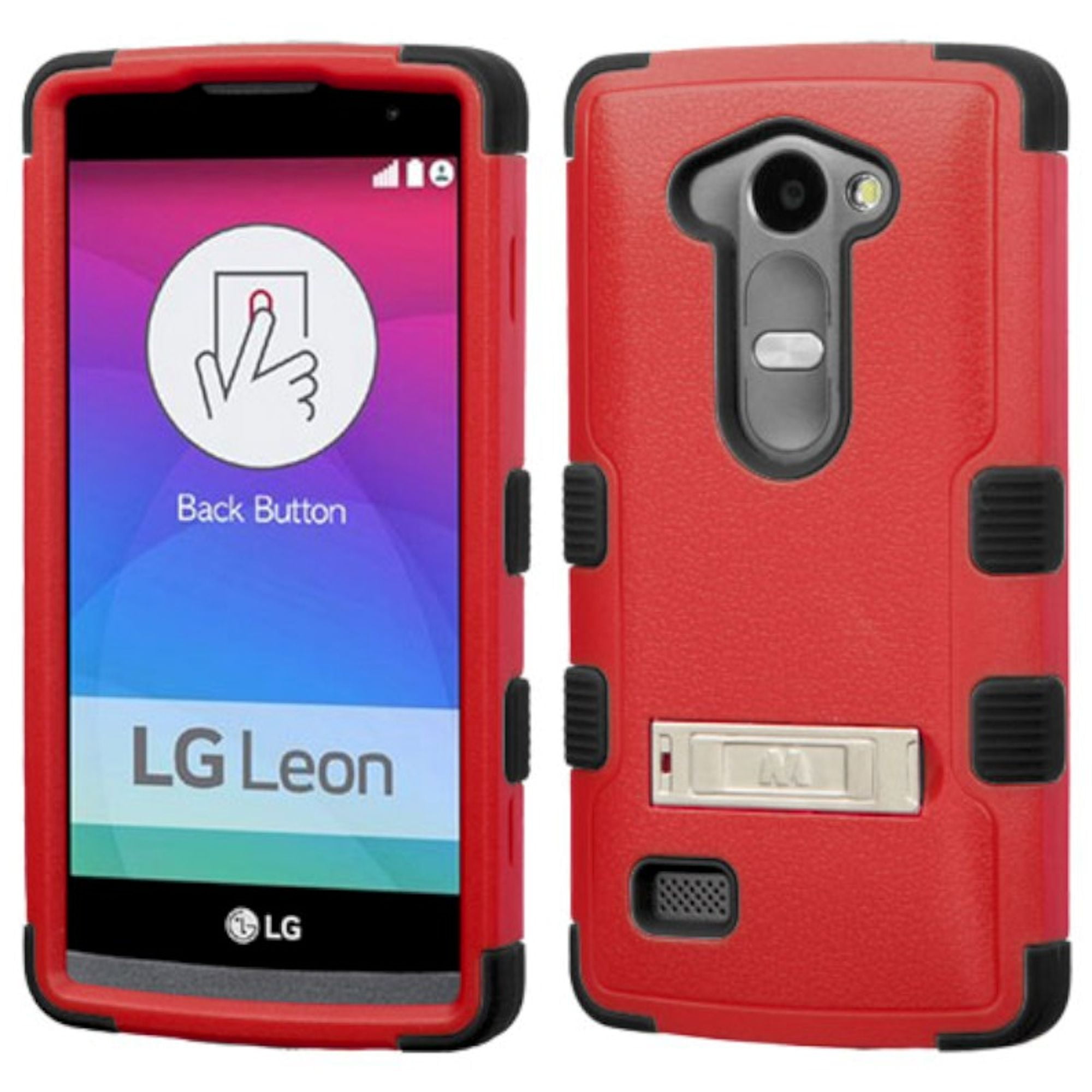LG Leon Phone Case, LG Leon Case, by Insten Hard Dual Layer Rubber ...
