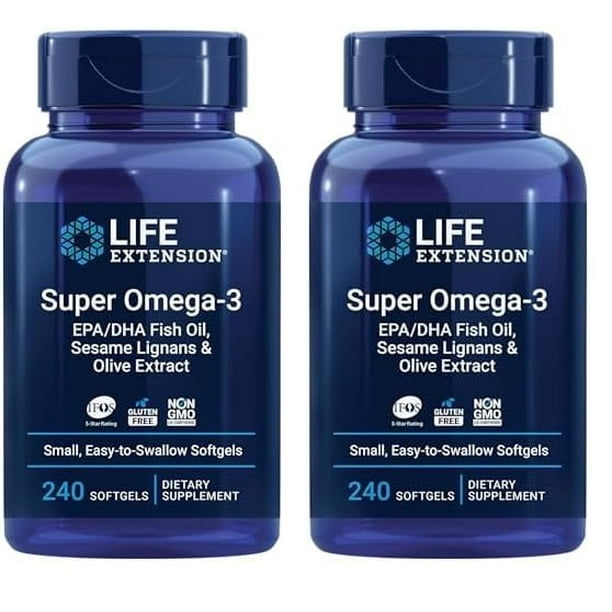 Aceite de pescado Supplement Life Extension Super Omega-3 EPA/DHA | Walmart en línea