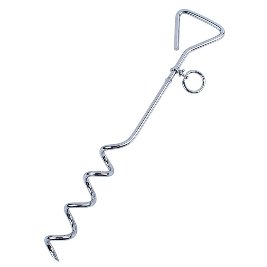 YUEHAO Pet Supplies Pet Pile Dog Hitch 16Inch Metal Spiral Anchor Tie ...
