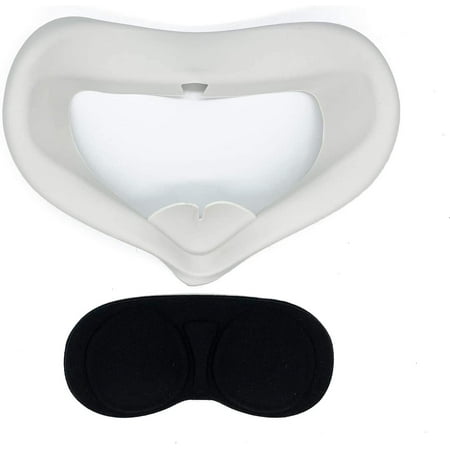 pordsioc Silicone VR Face Cover with Len Protector for Oculus Quest 2 ...