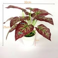 SPRING PARK Fake Potted Plants Artificial Green Leaf Plants in Pots ...