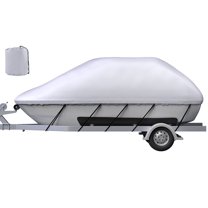 KFFKFF Boat Cover 600D Waterproof 14-16 ft Boat Cover V-Hull Tri-Hull ...