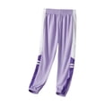 SROBPTY Teen Girls Pants Solid Straight Leg Color Panel Active Trousers ...