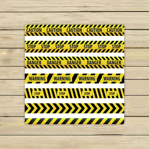 Cinta de Precaución ABPHQTO Peligro Línea de policía Amarilla 33x33 cm ...