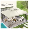 10x10 Gazebo Replacement Canopy, 2 Tier UV Cover, Patio Outdoor ...