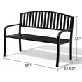 Outdoor Bench Garden Bench Patio Bench,Weatherproof Anti-Rust Metal ...