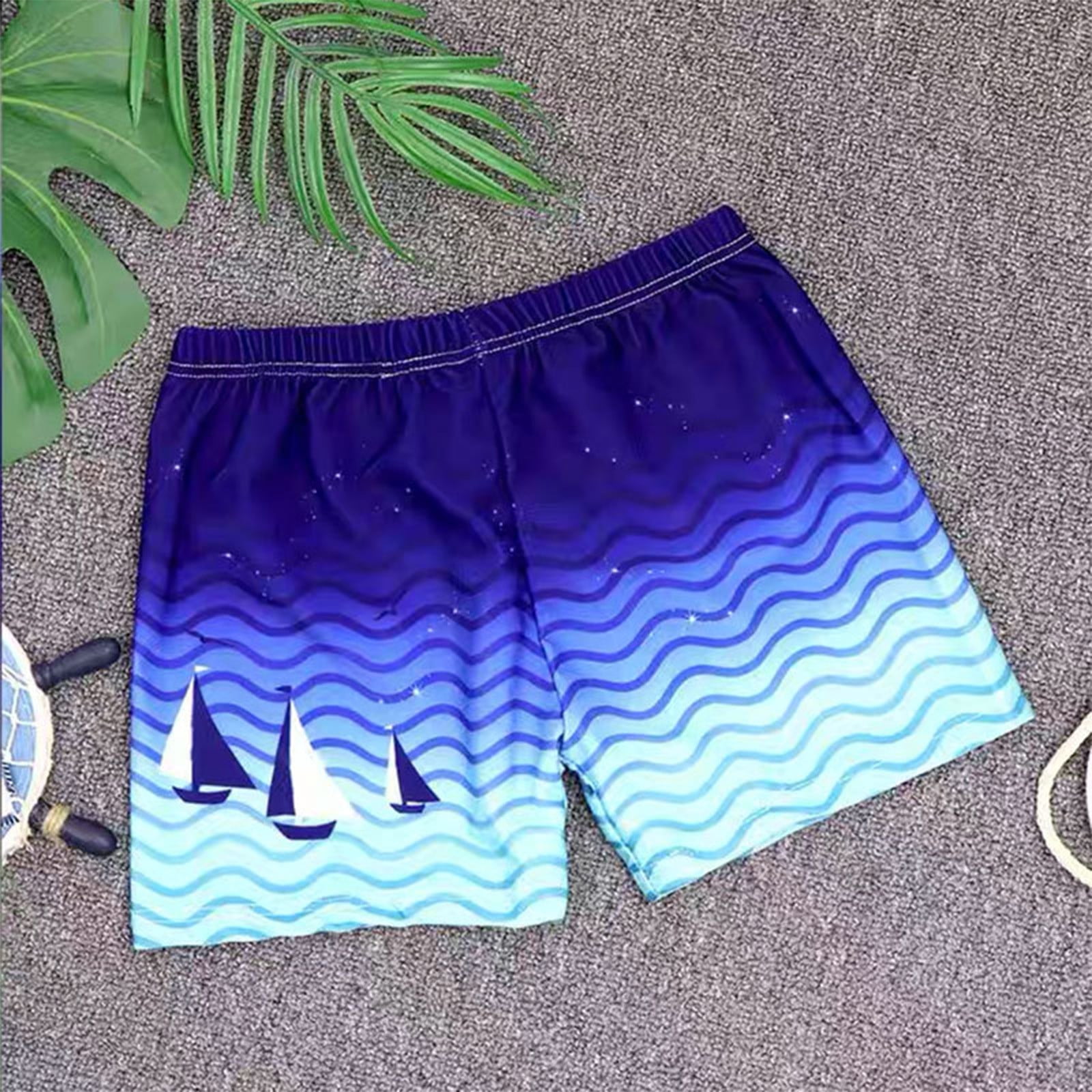 Augper Boys Com fortable Fabric Flat Swim Trunks Pattern Cute Small ...