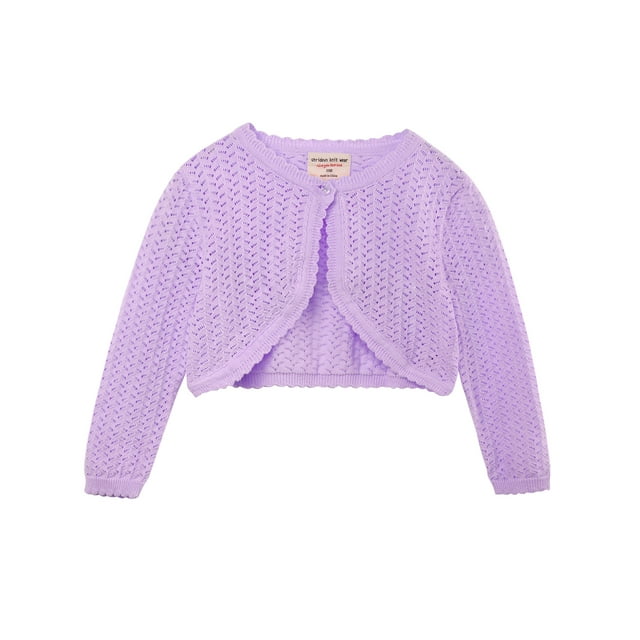 Uniexcosm Little Girls Sweaters Shrug Cardigan Knit Long Sleeve Wedding ...