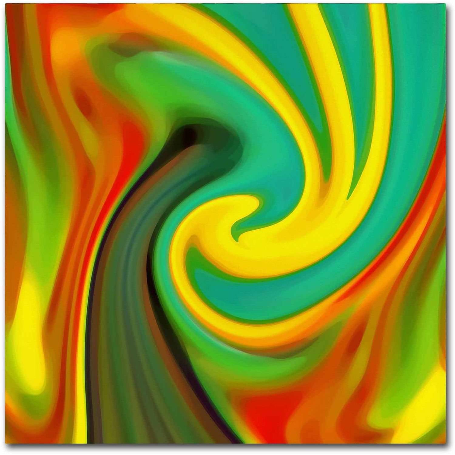Trademark Fine Art Abstract Flower Unfurling Square 1 Canvas Art By trademark-fine-art-abstract-flower-unfurling-square-1-canvas-art-by