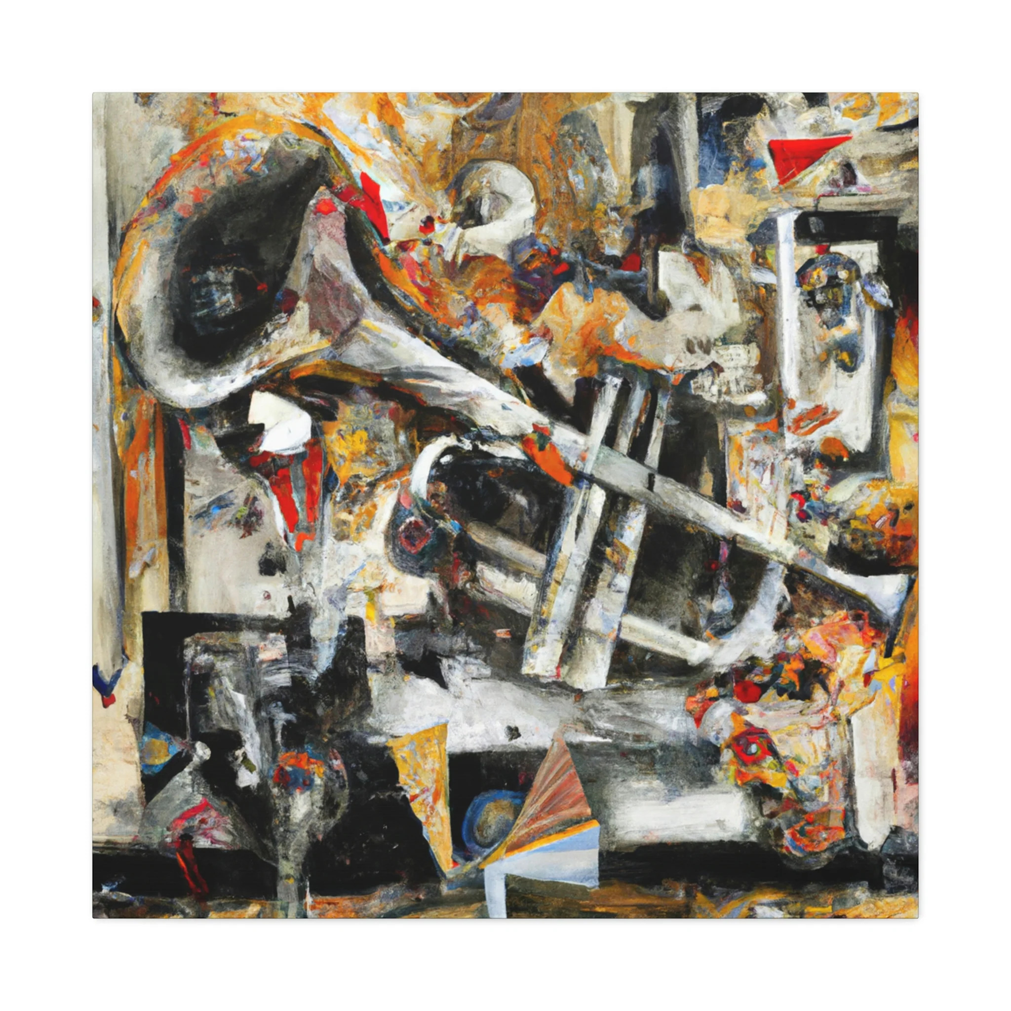 Trombone in Abstraction - Canvas - Walmart.com