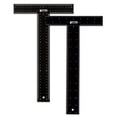 T Square (2 Pack) T Ruler, 12 inch Metal Carbon Steel Ruler, Double ...
