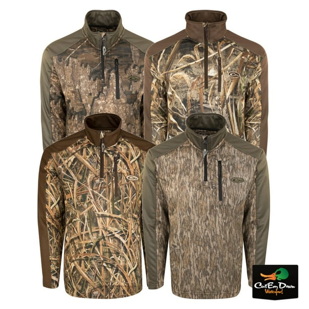 DRAKE WATERFOWL CAMO BREATHELITE 2.0 1/4 ZIP PULLOVER - Walmart.com ...
