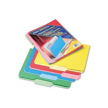 Pendaflex 40523 1/3 Cut Tab Letter Size Glow File Folders - Assorted ...