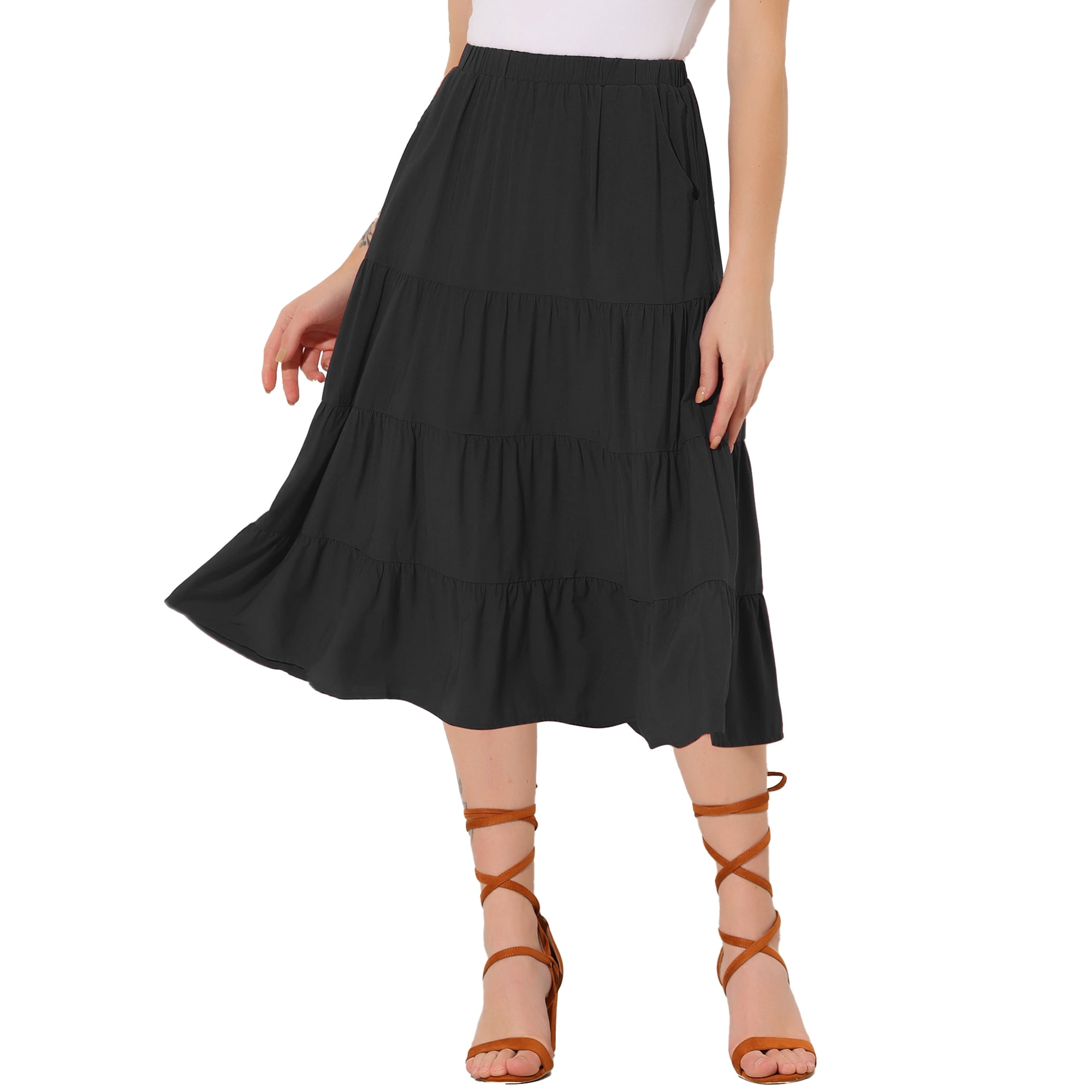 Click here for Inspire Chic Unique Bargains Womens A-Line Tiered... prices