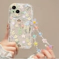 3D Flower Chain Lanyard Case for Samsung Galaxy S24 S23 Ultra S20 FE S21 S22 Plus A54 A34 A52 ...