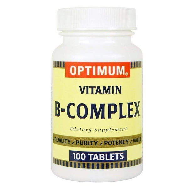 Optimum Vitamin B Complex Tablet 100 Ct - Walmart.com