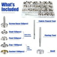 SPOKKI 353Pcs Canvas Snap Kit, Stainless Steel Marine Snaps, Boat ...