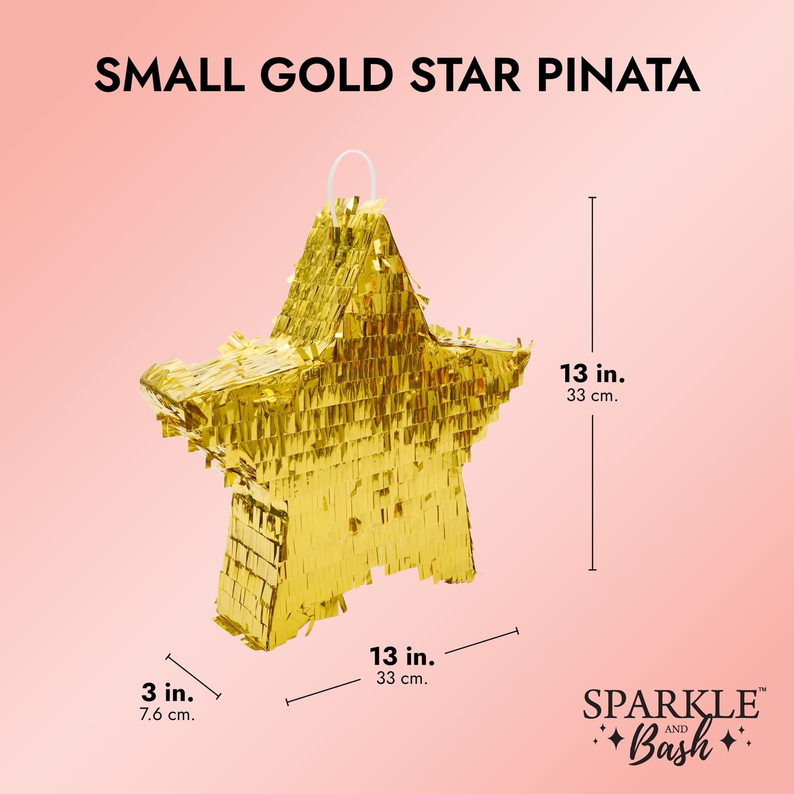 Gold Star Pinata for Twinkle Twinkle Little Star Gender Reveal, 13×3 in ...