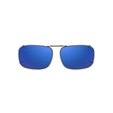 Solar Shield Dioptics Unisex Clip On Rectangle Fashion Sunglasses, Blue ...