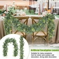5.9ft Artificial Eucalyptus Garland with White Flowers and Berries ...