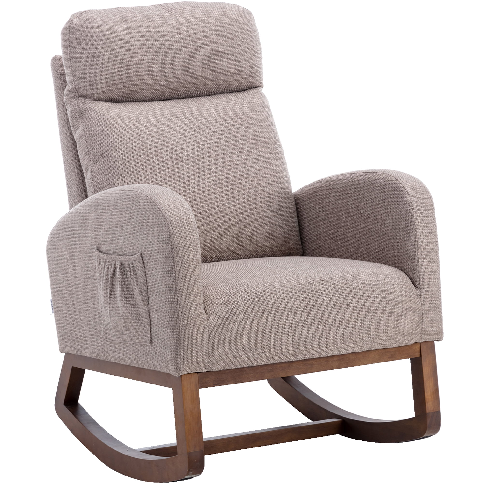 SYNGAR Modern Rocking Chair, Upholstered Fabric Accent Rocker Chair ...