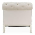 Michael Amini Chamberi Velvet Chaise Lounge in Ivory/Classic Pearl ...