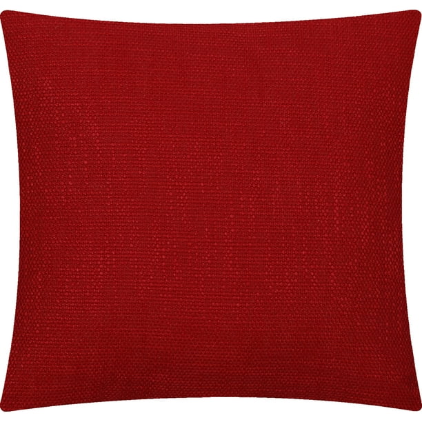 Mainstays Solid Texture Polyester Square Decorative Throw Pillow, 18" x ...
