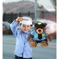 DolliBu Brown Bear Police Officer Plush Toy - Super Soft Plush with Red ...