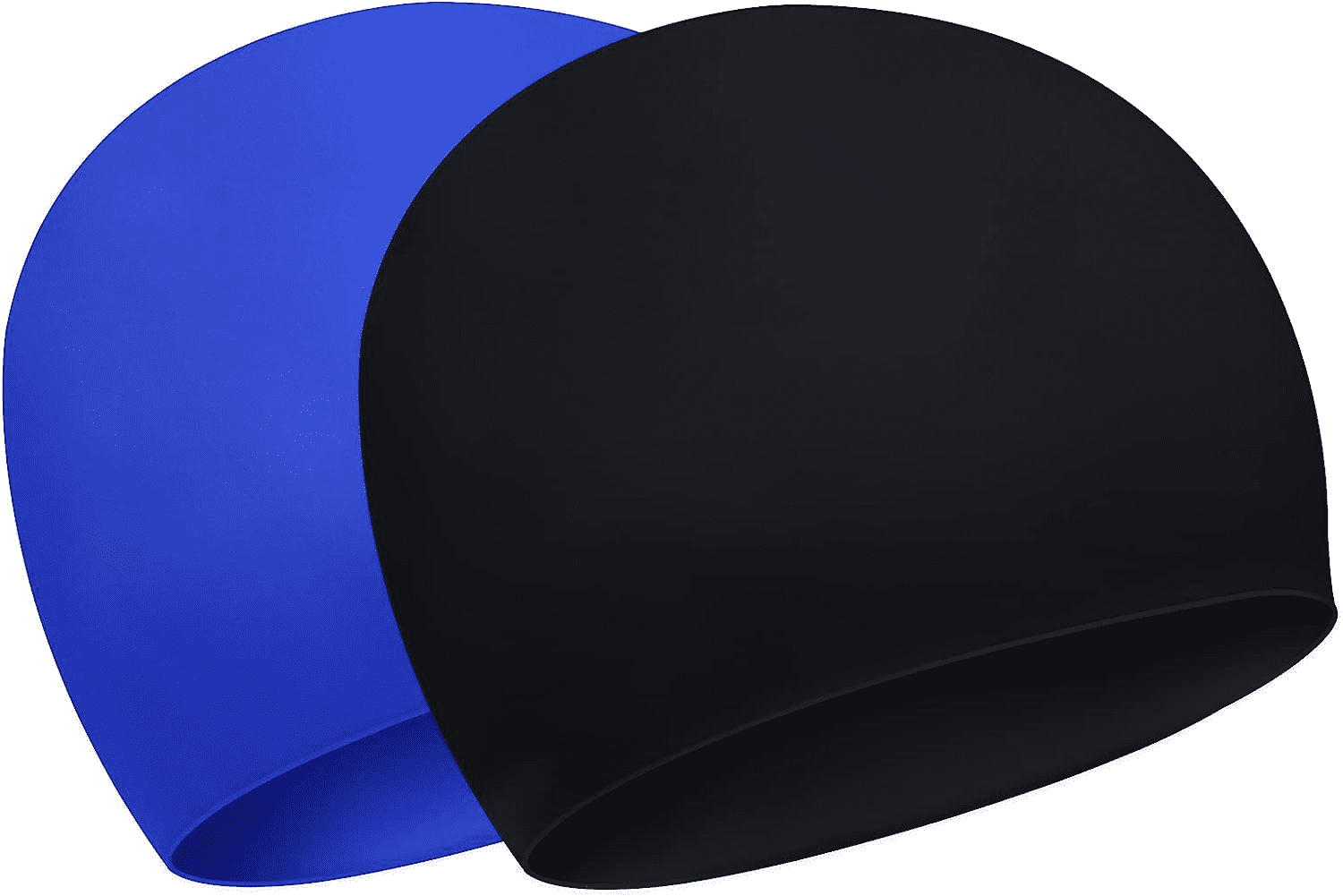 Silicone Swim Cap, 2 Pack Unisex Swim Caps Durable Flexible Silicone ...