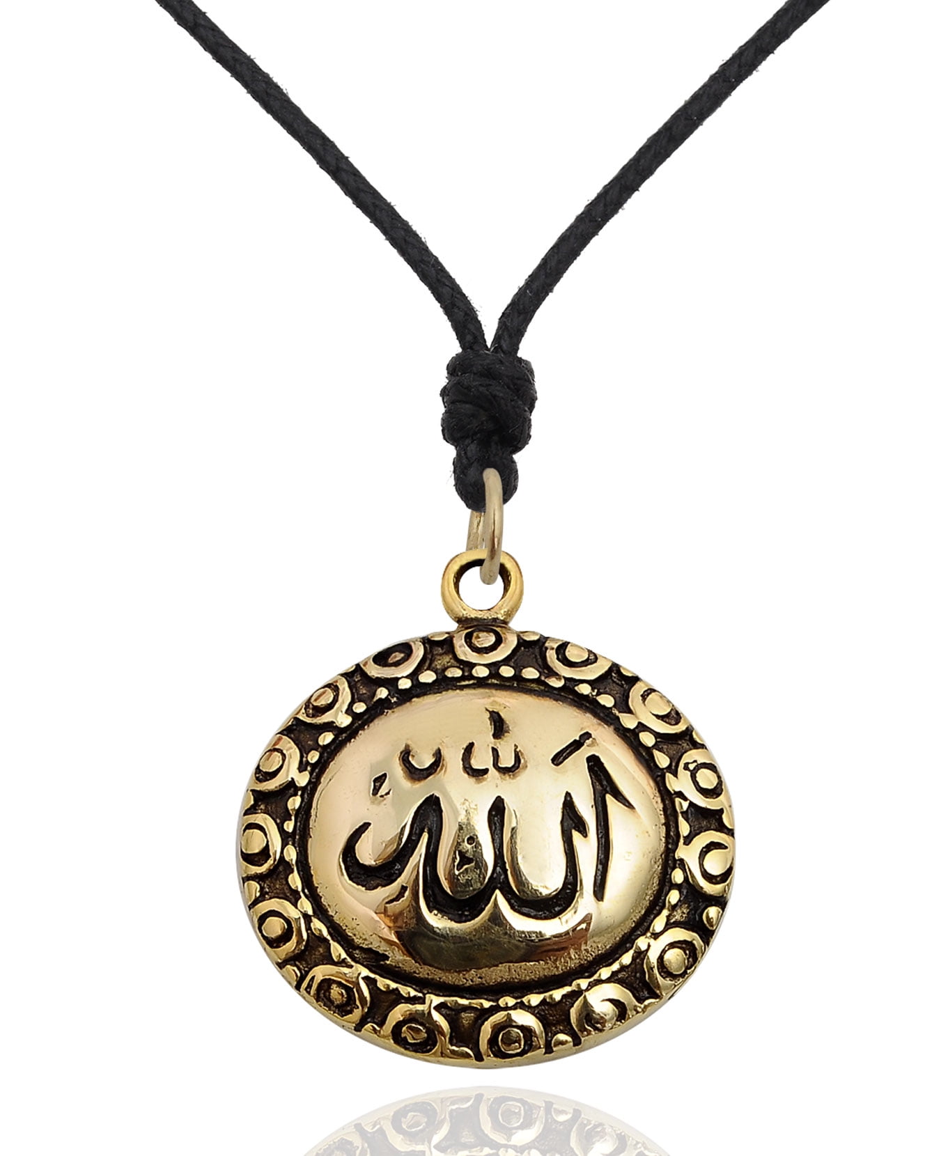 Islam Allah Muslim Quran Handmade Brass Charm Necklace Pendant Jewelry ...