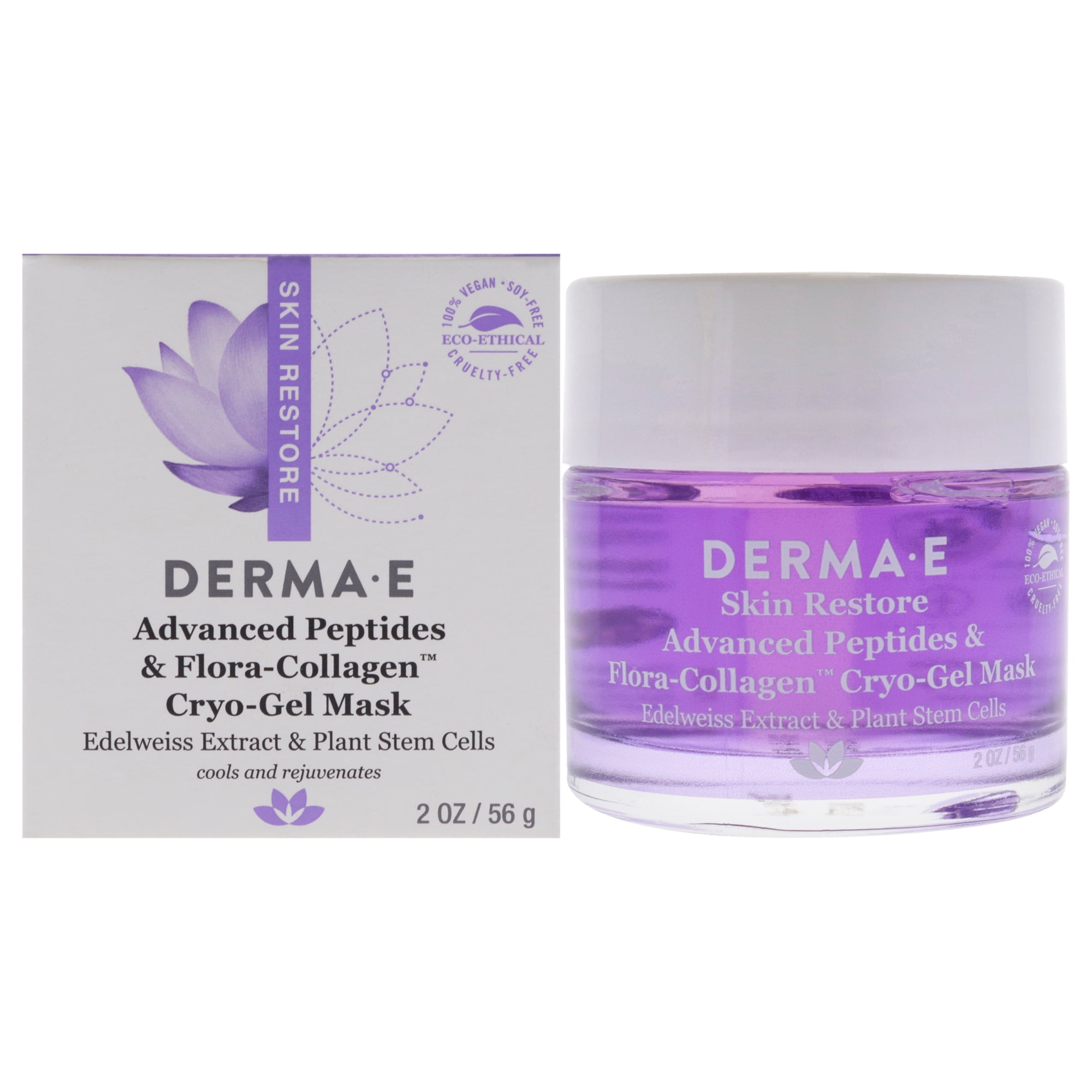 Derma-E Advanced Peptides and Flora-Collagen Cryo-Gel Mask , 2 oz Mask ...