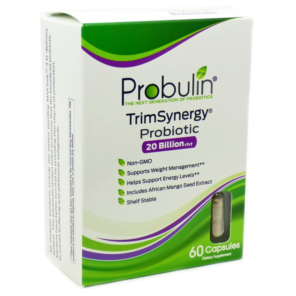 TrimSynergy Probiotic 20 Billion By Probulin - 60 Capsules - Walmart ...