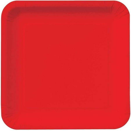 Classic Red Square Dessert Plates, Pack of 18 - Walmart.com