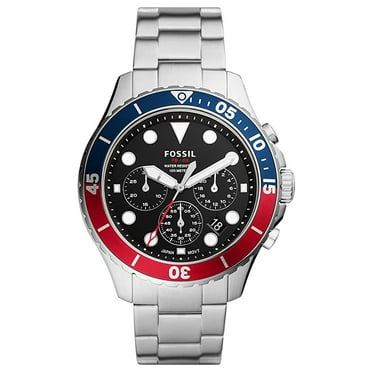 Fossil Men's Nate Chronograph, Black Stainless Steel Watch - Walmart.com
