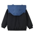 Coerni Toddler Kids Color Block Hooded Windbreaker Lightweight Zip Up ...