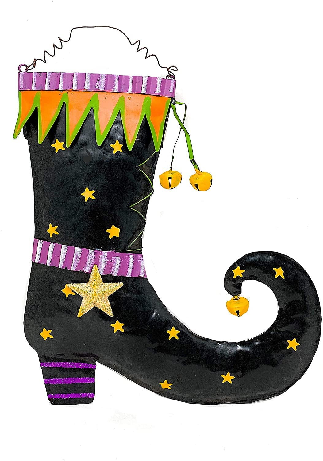 GF Halloween Decor Witch's Boot Metal Wall Door Hanging Inside Outside ...