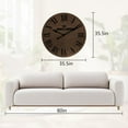 ARTPOWER Large Farmhouse Wall Clock, 35.5” Shiplap Wall Clock with ...