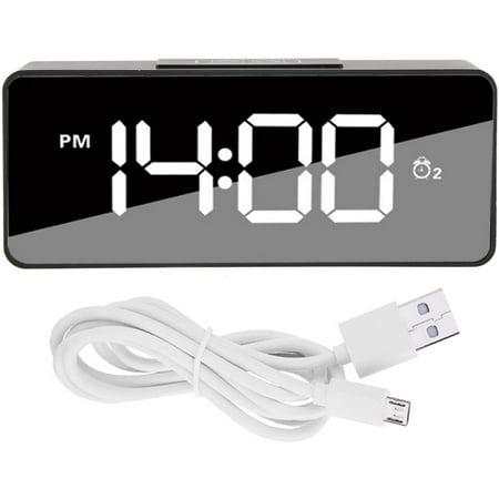 Digital Clock, Multi-Functional USB Charging Digital Music Alarm Clock ...