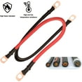 "Eurobike 12-Inch Battery Cable Set, 6 AWG, 3/8"" Lugs, Black & Red ...