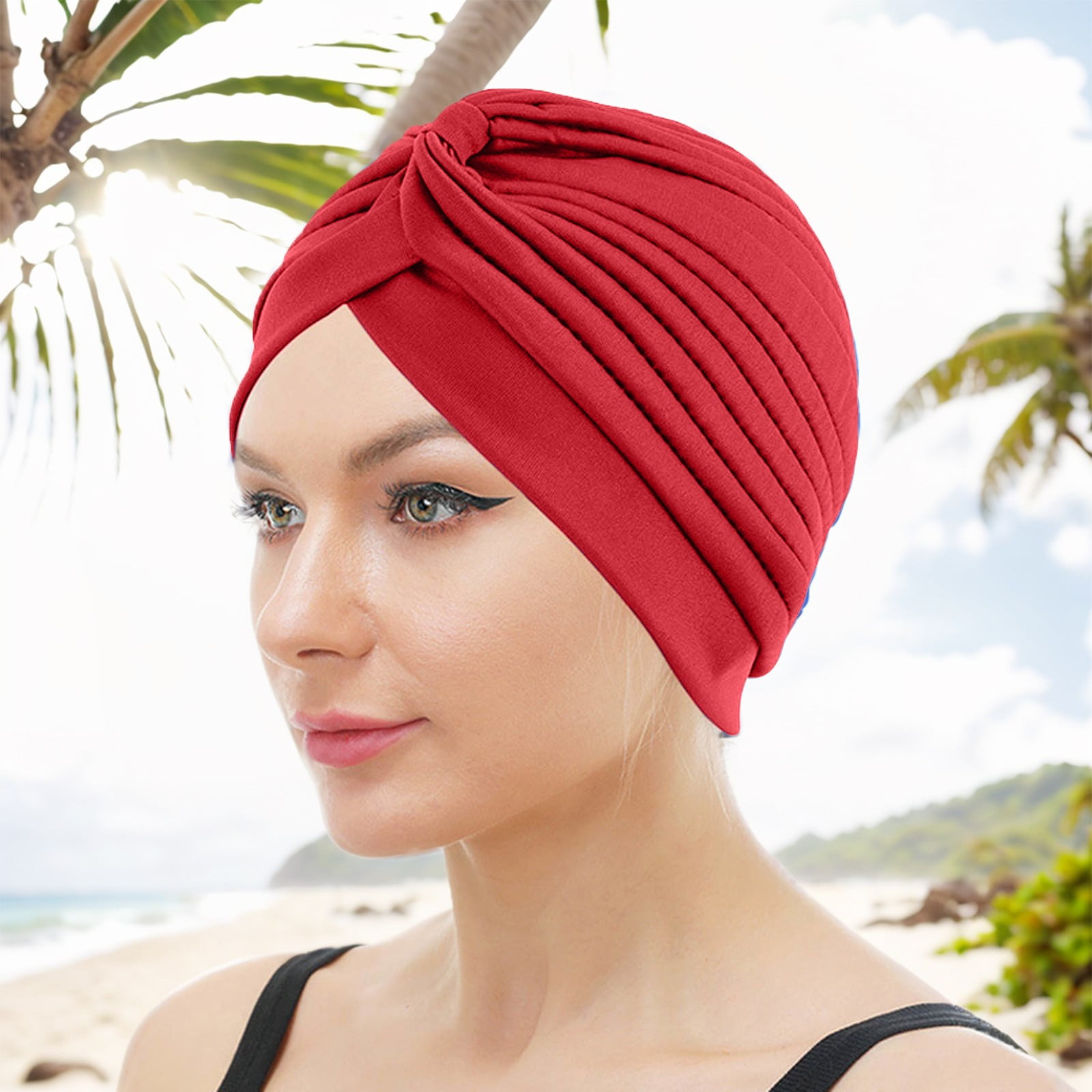 Click here for Riforla Stretchy Turban Cap Head Wrap Band Womens... prices