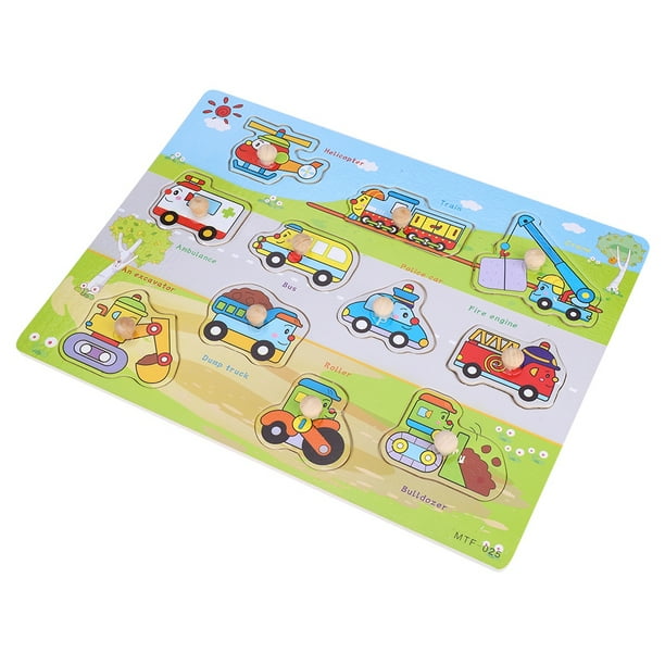 Wooden Puzzles Toys, Animals Fruits Vegetables Learning Puzzles Board ...