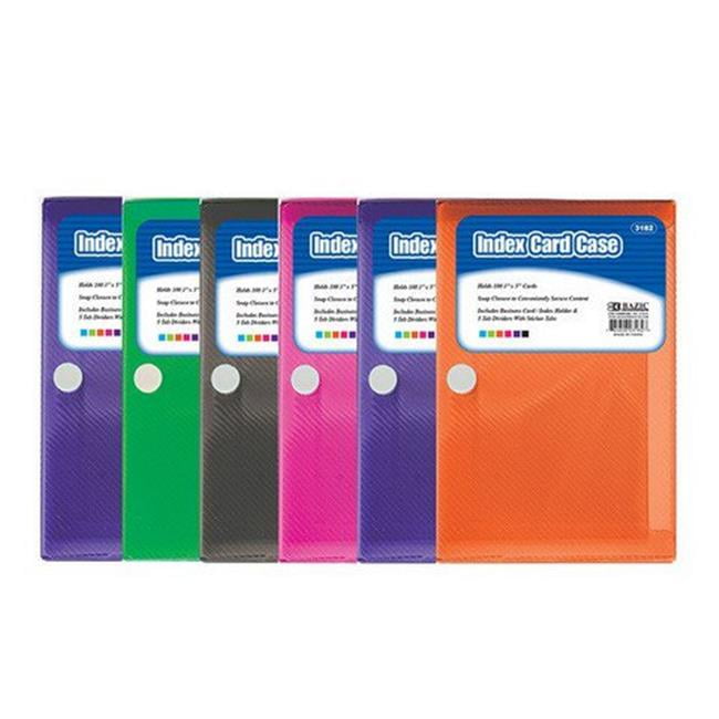 Bazic 3182 3'' X 5'' Index Card Case w/ 5-Tab Divider Case of 36 ...