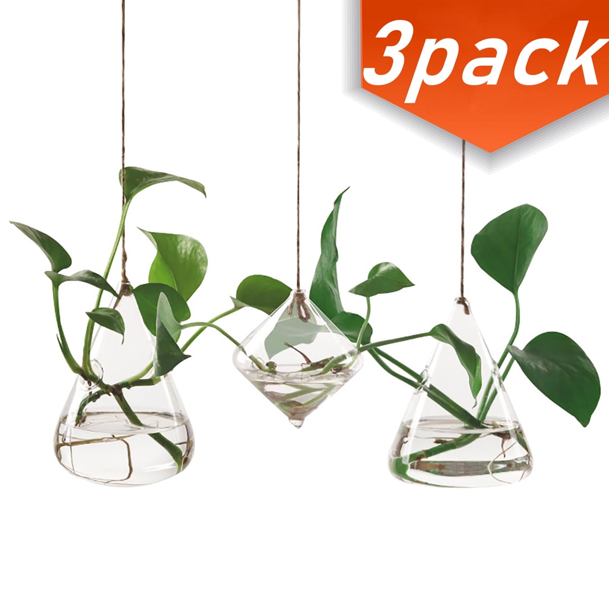 Glass Terrarium Container Hanging Flower Planter Glass Planter for ...