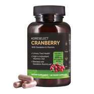 Super Strength Cranberry Extract 450mg with Vitamin C, 60 Immune ...