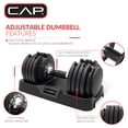 CAP Barbell 10-in-1, 55lb ADJUSTABELL® Dumbbell, (10 15 20 25 30 35 40 ...