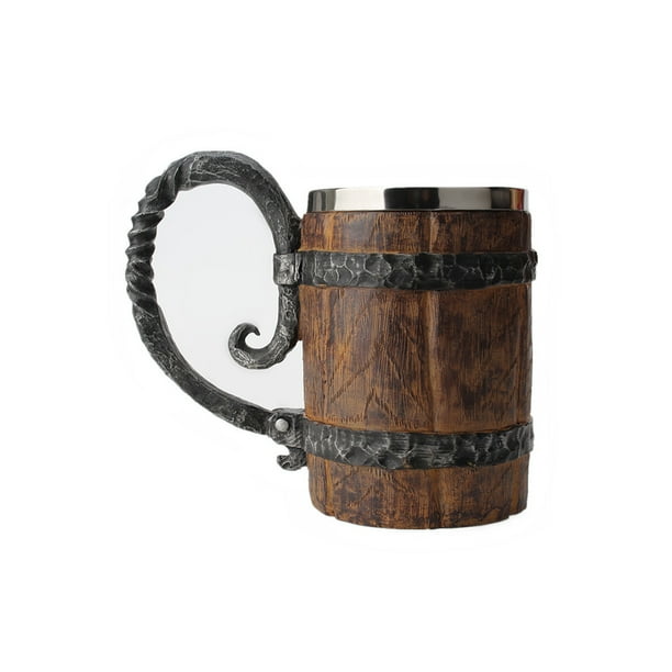 relayinert Simulation Wood Barrels Big Handle Stainless Steel Liner ...